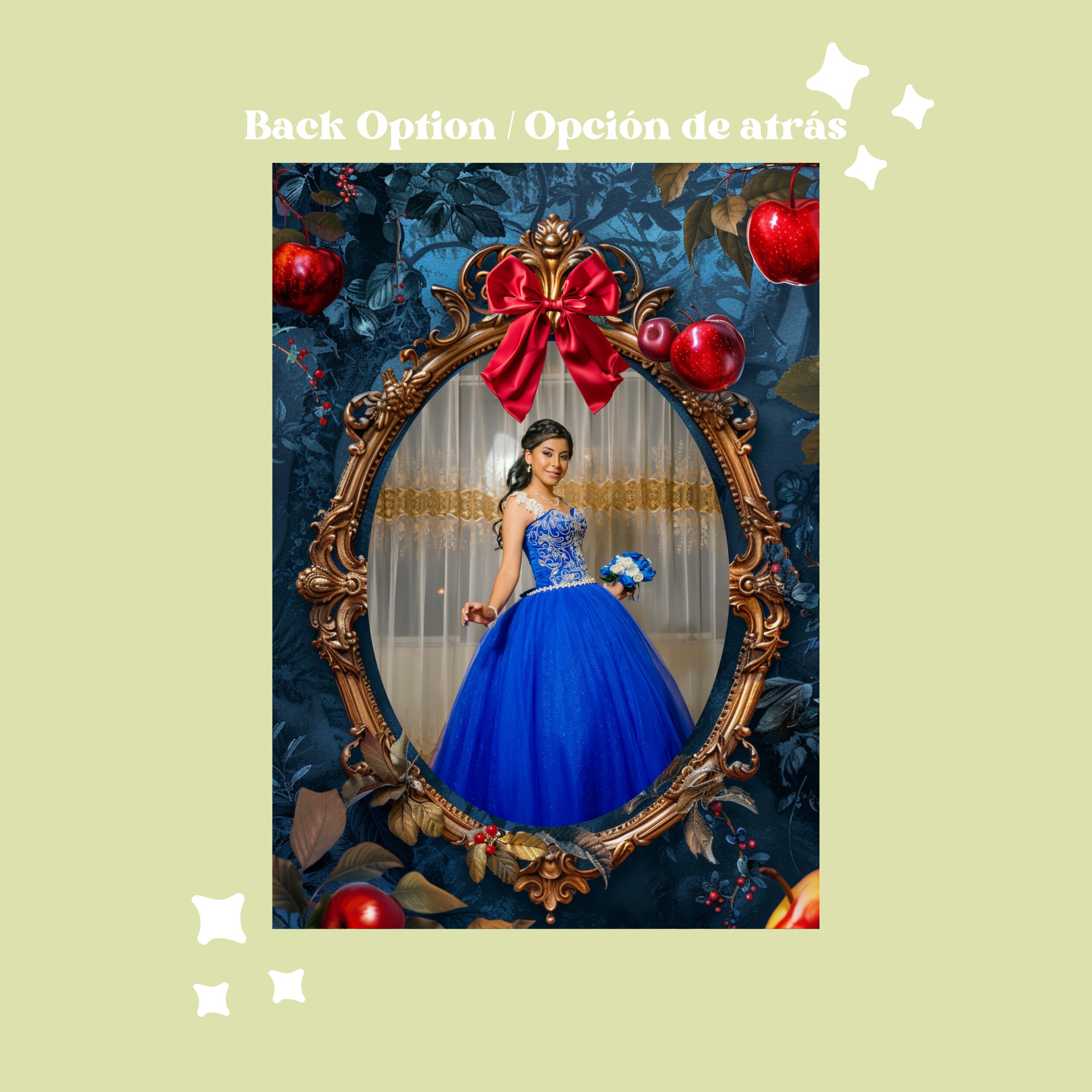 Editable Red Apple Forest Princess Quinceañera Invitation Photo ...