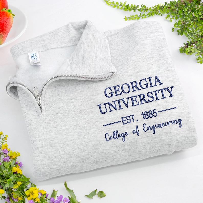 Custom Embroidered Quarter Zip Sweatshirt - Personalized University ...