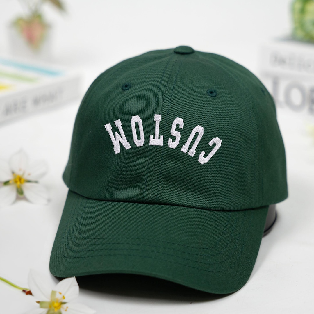 Custom Embroidered Upside Down Hat, Personalized Baseball Cap, Game Day ...