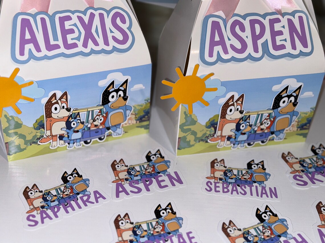 Bluey Favor Boxes - Etsy