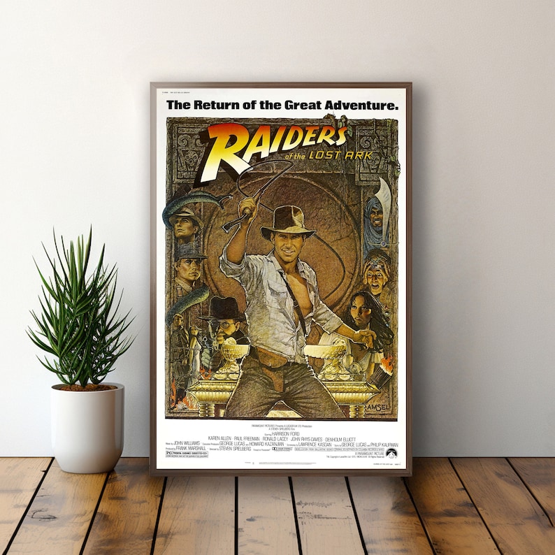 Raiders of the Lost Ark Movie Poster High Quality Print Wall Art Gifts ...