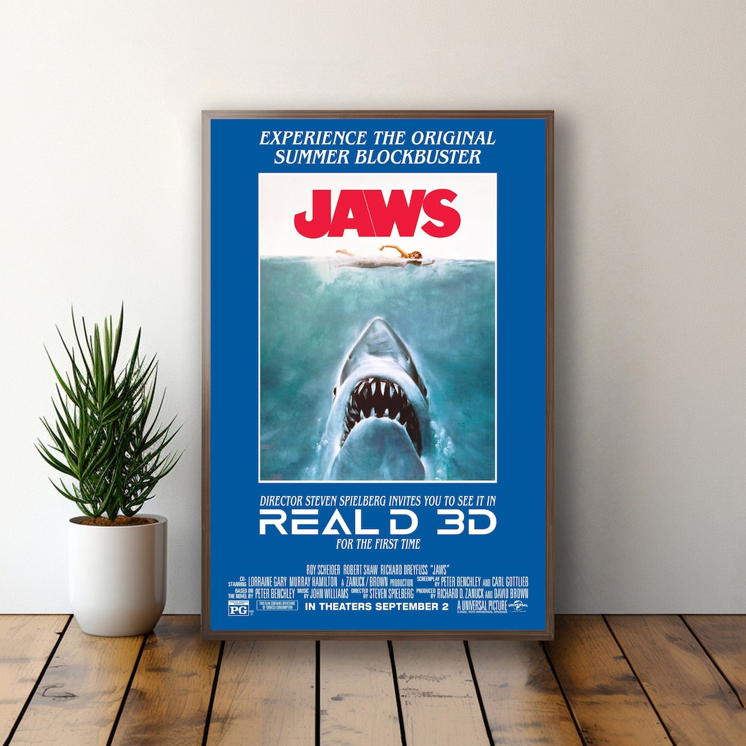 Jaws Movie Poster High Quality Print Wall Art Gifts for Him/her Home ...