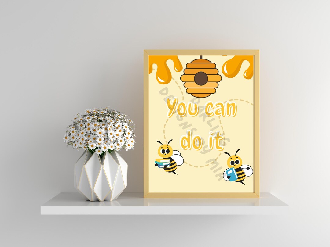 Inspirational Bee-themed Classroom Poster - Etsy