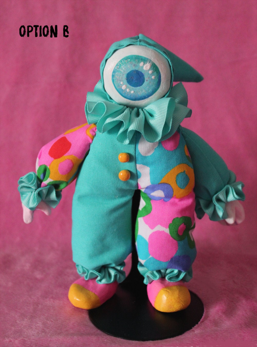 OOAK Eyeball Object Head Clown Art Doll (1 Available) - Etsy