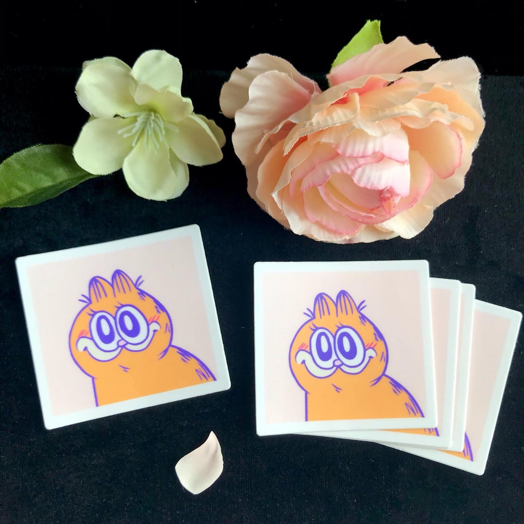 Garfie Baby Vinyl Sticker and Buttons - Etsy
