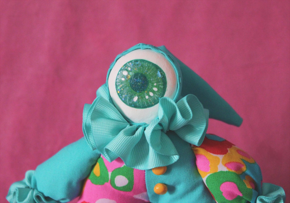 OOAK Eyeball Object Head Clown Art Doll (1 Available) - Etsy