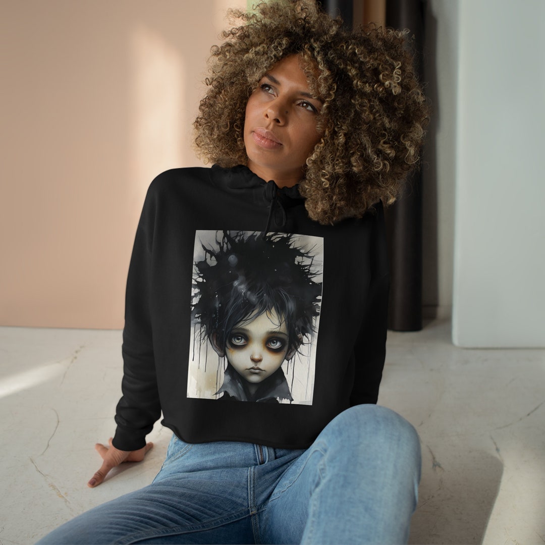 Goth Child Boy Crop Hoodie - Etsy