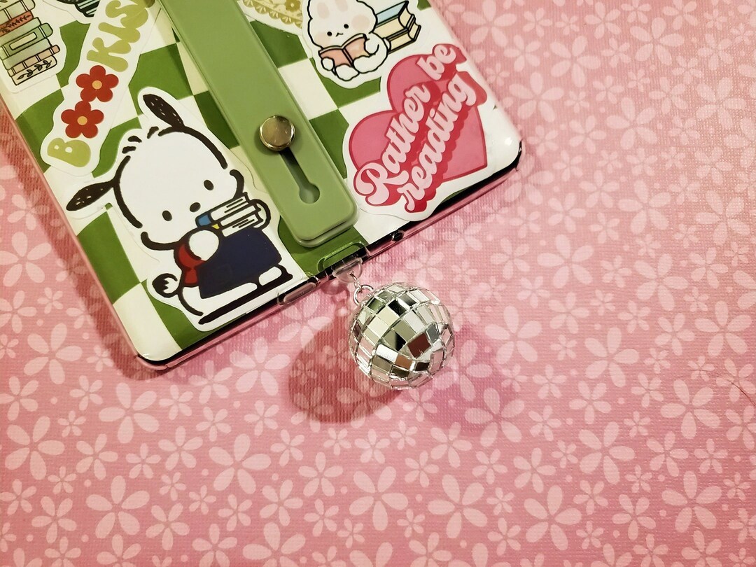 Mirrorball Disco Ball Kindle Charm Phone Charm Dust Plug Kindle ...