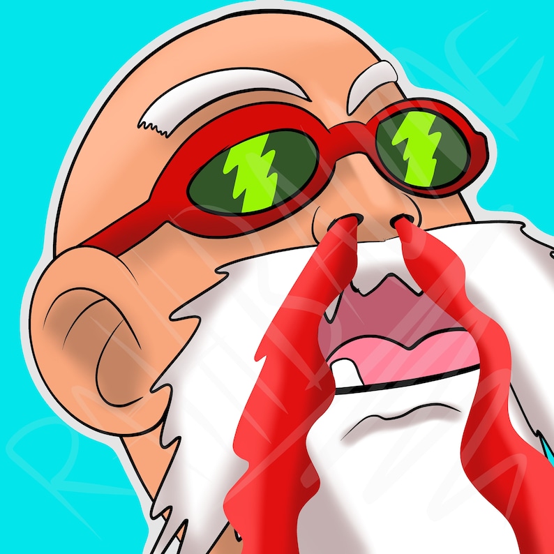 Master Roshi Nosebleed Emote for Twitch, Youtube, Discord - Etsy