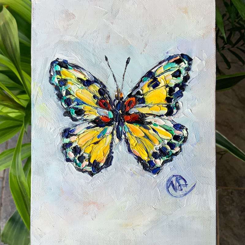 Textured Art Butterfly - Etsy