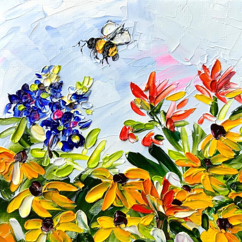 Bee Painting - Etsy