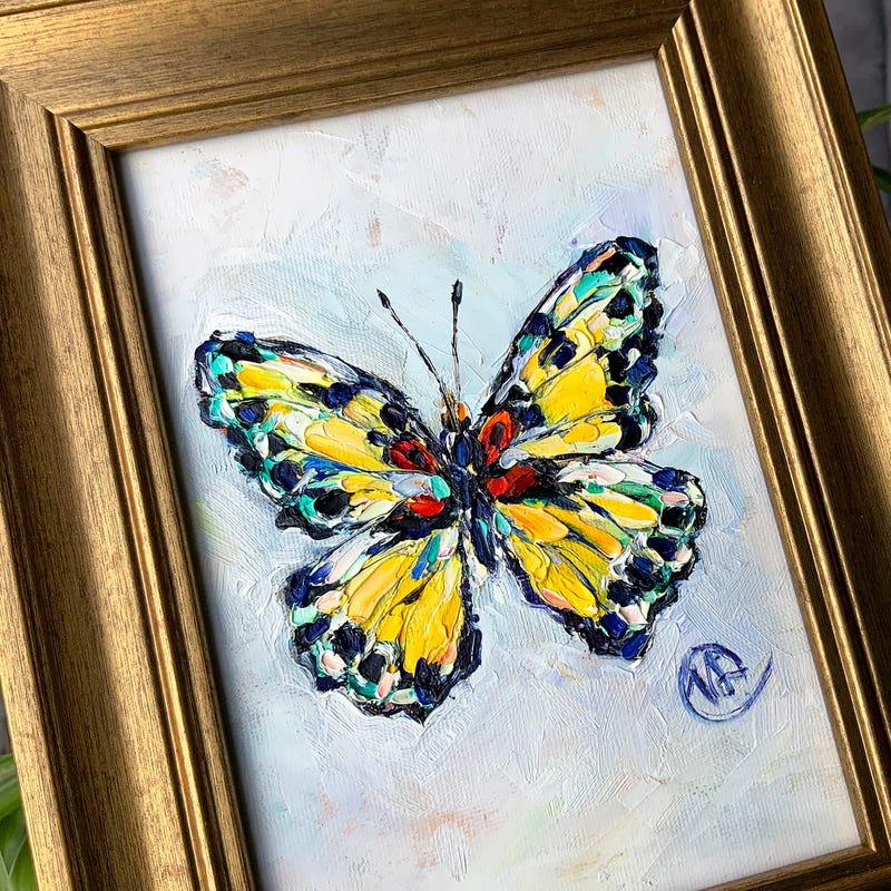 Textured Art Butterfly - Etsy