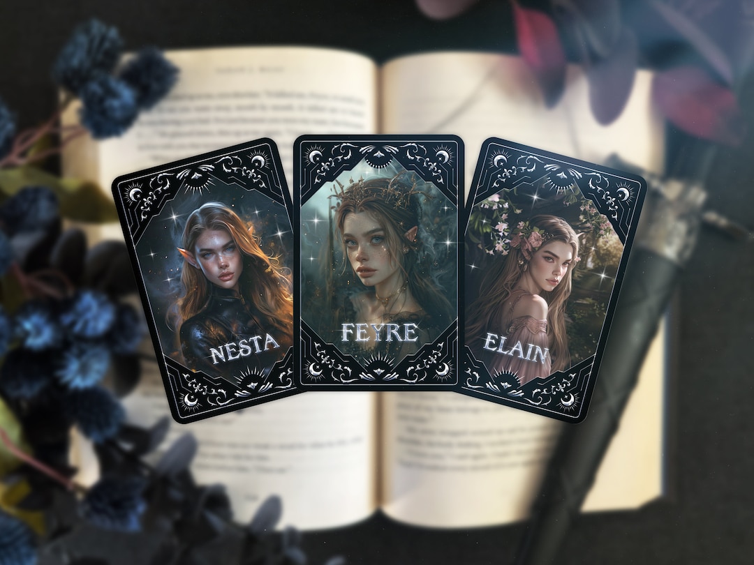 ACOTAR Archeron Sisters Feyre Nesta and Elain Decorative Tarot Card ...