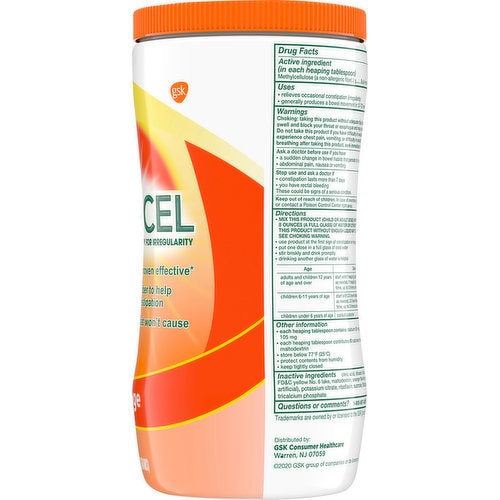 Citrucel Orange Laxative, 30 Oz - Etsy