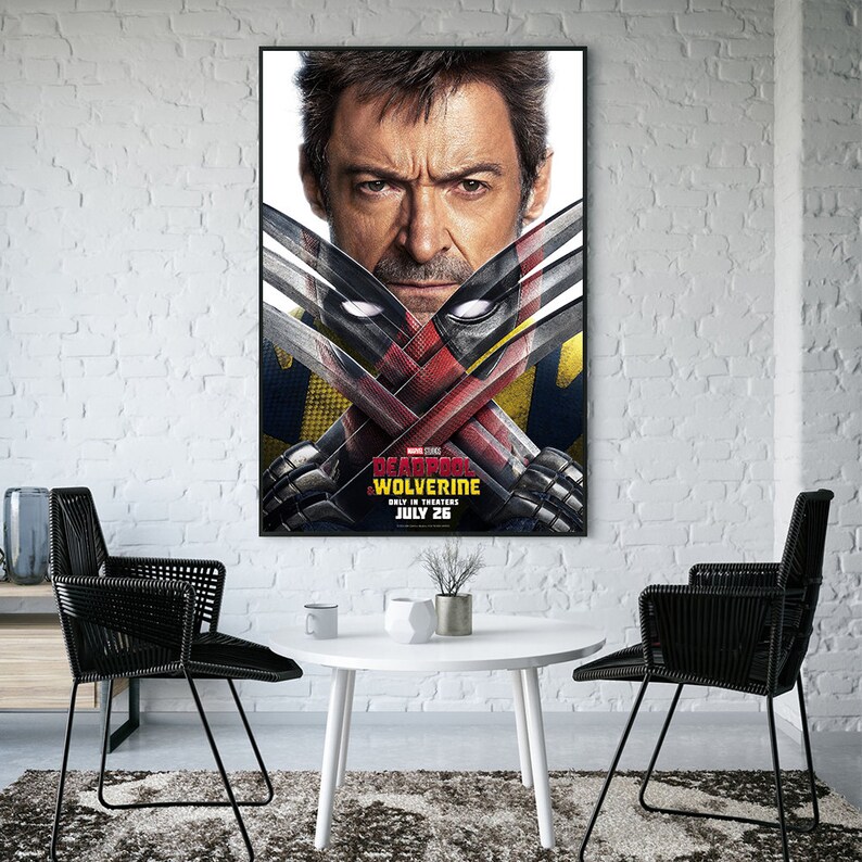 Deadpool & Wolverine Movie Poster Print,canvas Wall Art, Personalized ...