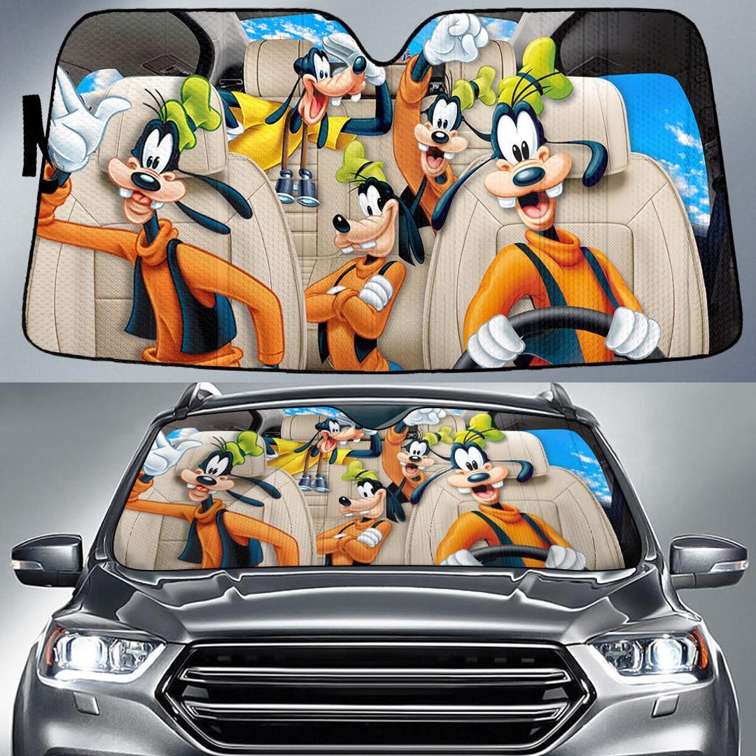 Goofy Car Sun Shade, Disney Cartoon Car Shades for Windshield, Goofy ...