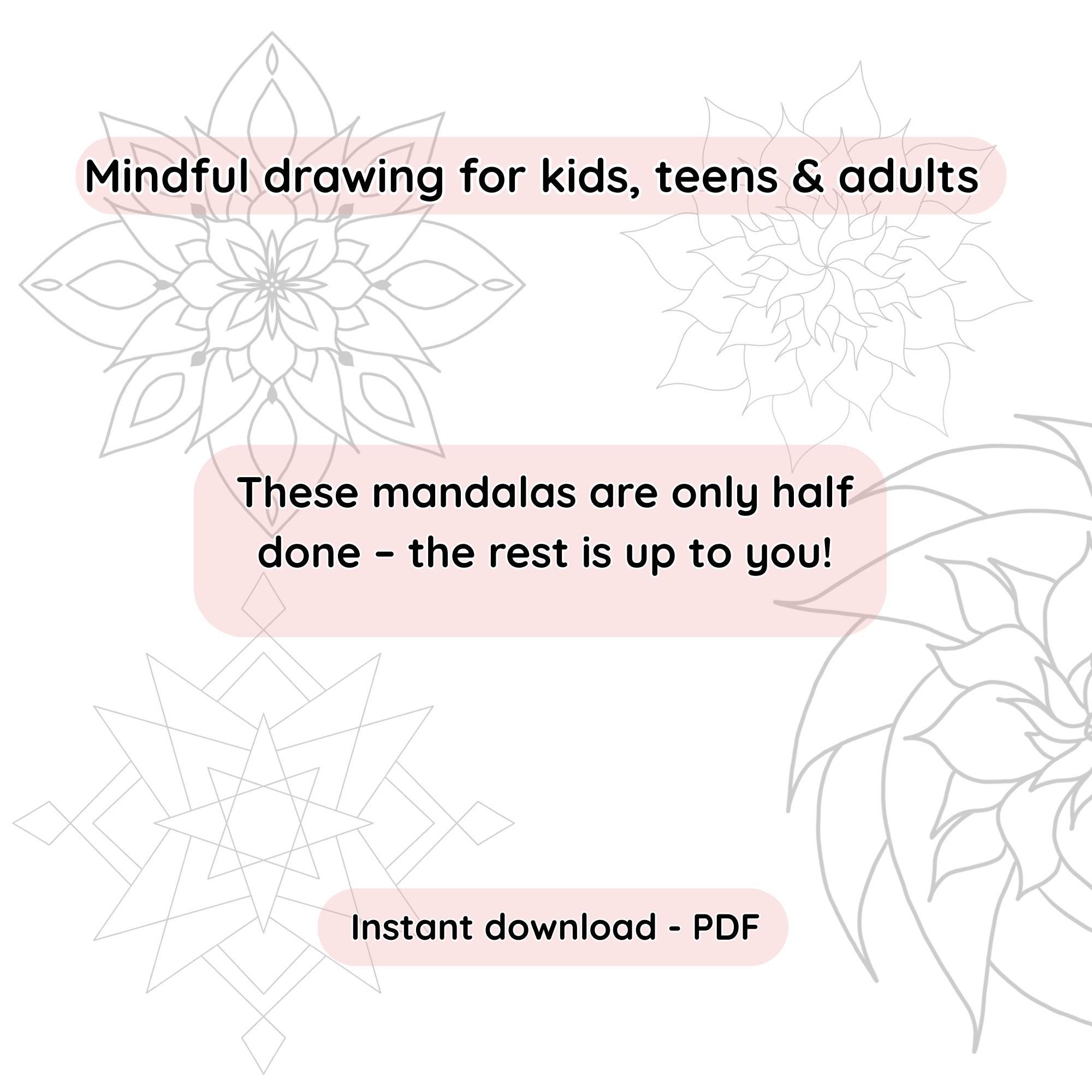 Mandala Coloring Pages - 12 Printable Sheets for Kids and Adults ...
