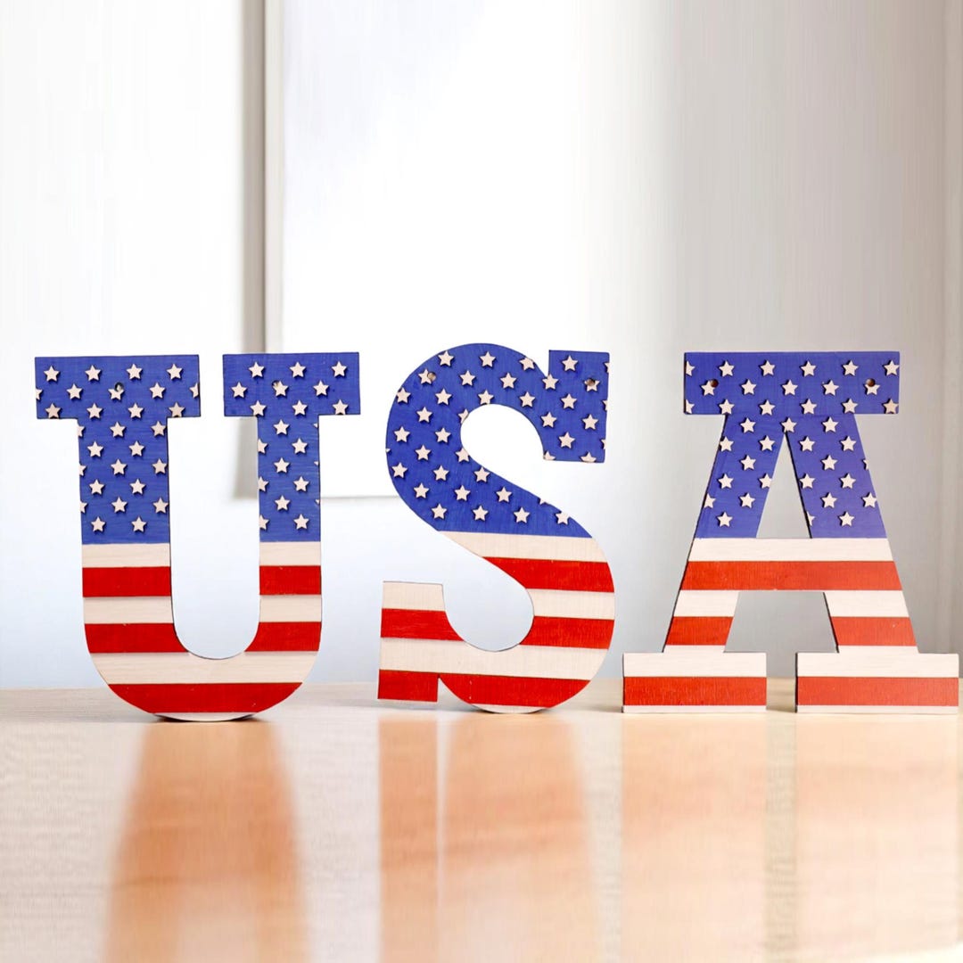 Patriotic Door Hanger, Summer Door Decor, American Flag Door Hanger ...