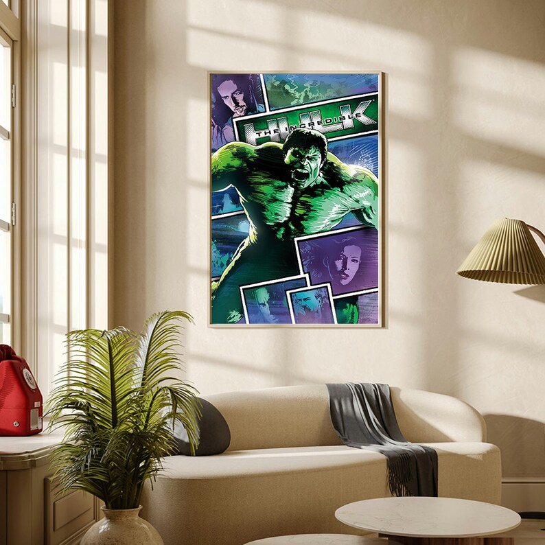 The Incredible Hulk Movie Poster, Minimalist Poster, Wall Art Decor ...
