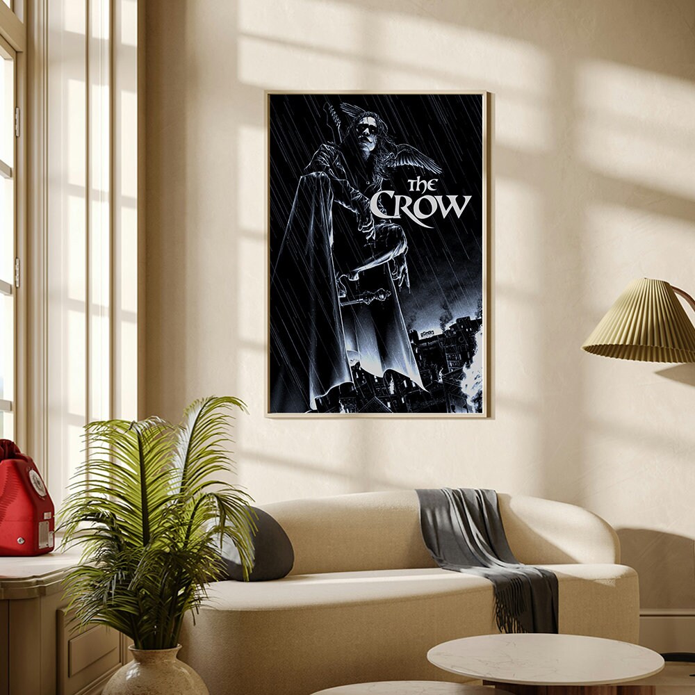 The Crow Movie Poster, Minimalist Poster, Wall Art Decor, Film Poster ...