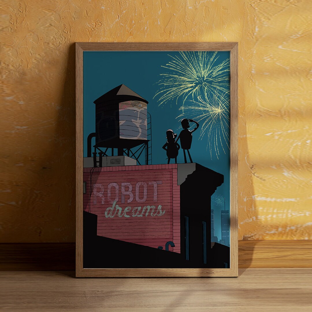 Robot Dreams Movie Poster, Minimalist Poster, Wall Art Decor, Film ...