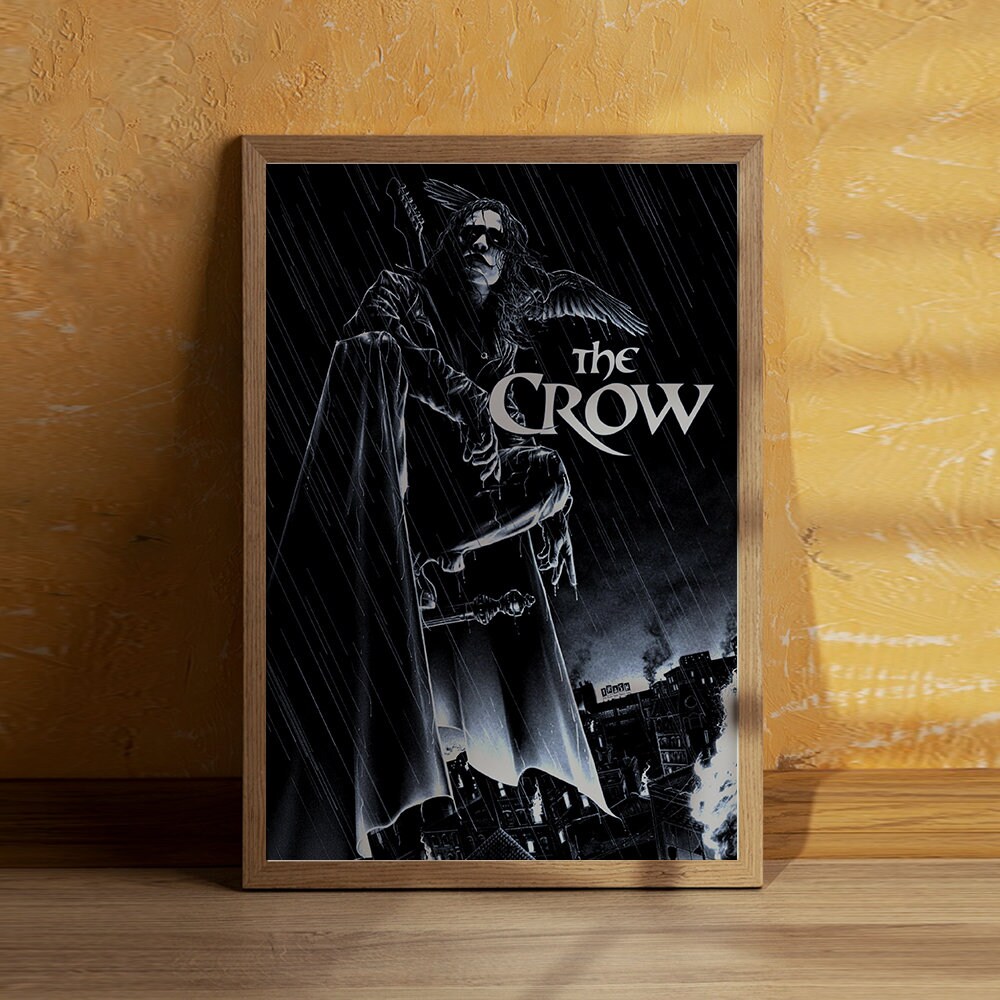 The Crow Movie Poster, Minimalist Poster, Wall Art Decor, Film Poster ...