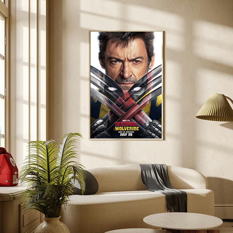 Deadpool & Wolverine Movie Poster, Minimalist Poster, Wall Art Decor ...