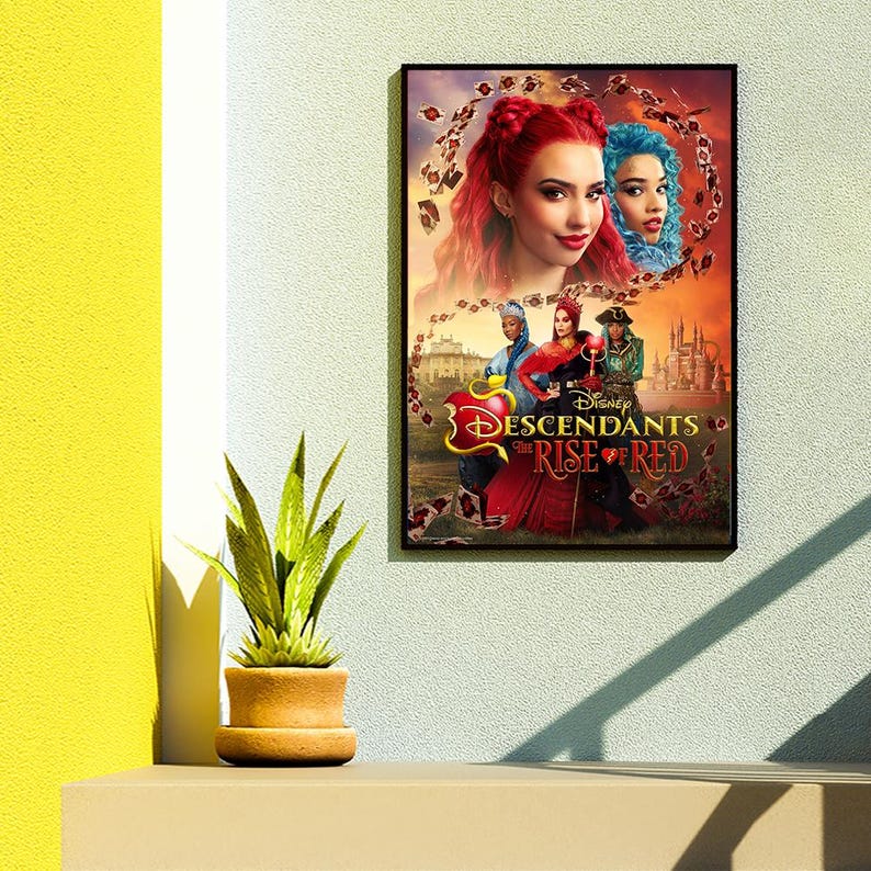 Descendants the Rise of Red Movie Poster, Minimalist Poster, Wall Art ...