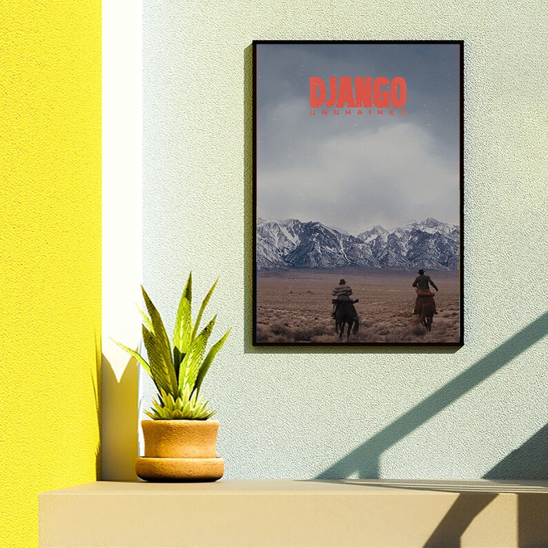 Django Unchained Movie Poster, Minimalist Poster, Wall Art Decor, Film ...