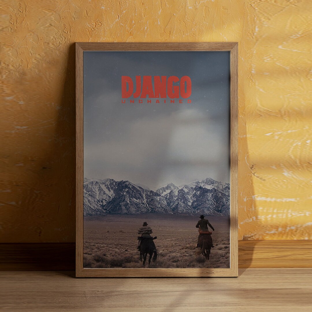Django Unchained Movie Poster, Minimalist Poster, Wall Art Decor, Film ...