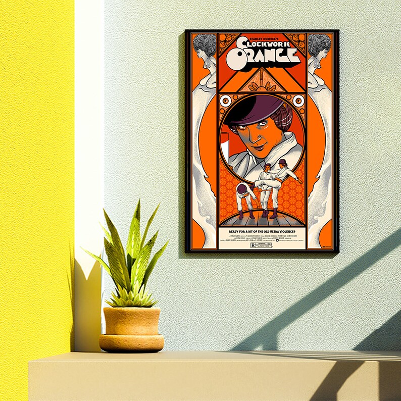 A Clockwork Orange Movie Poster, Minimalist Poster, Wall Art Decor ...