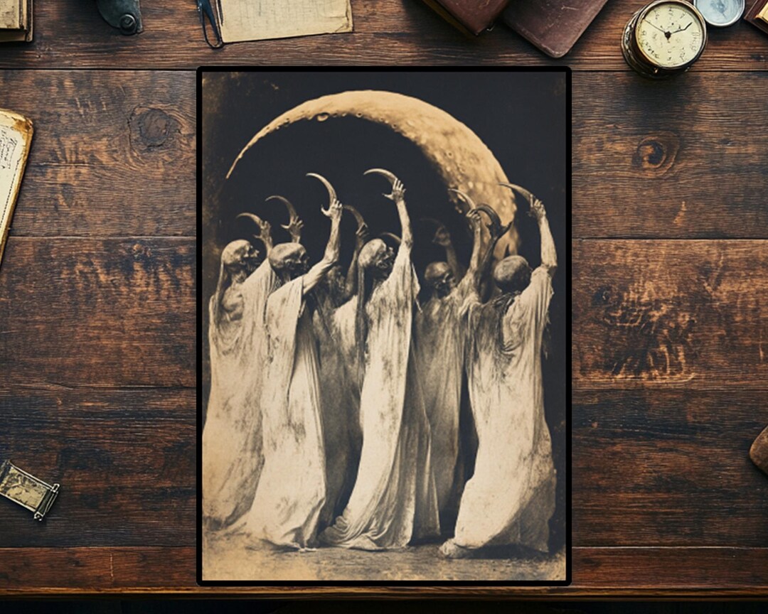 Mtg Card Sleeves: A Group of People Standing in Front of the Moon Top ...