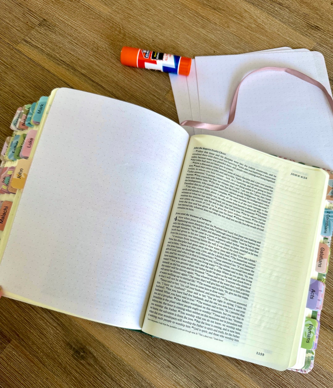 Bible Journal Interleaved Page Glue in Precut Page for Bible Journal ...