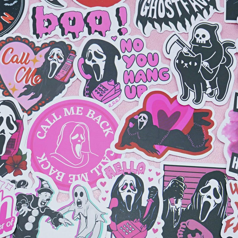 Ghost Face Stickers - Etsy