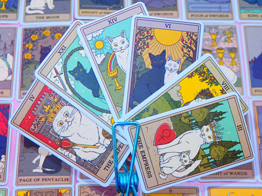 78 PCS A Pack / Cat Tarot Stickers / Decal - Etsy