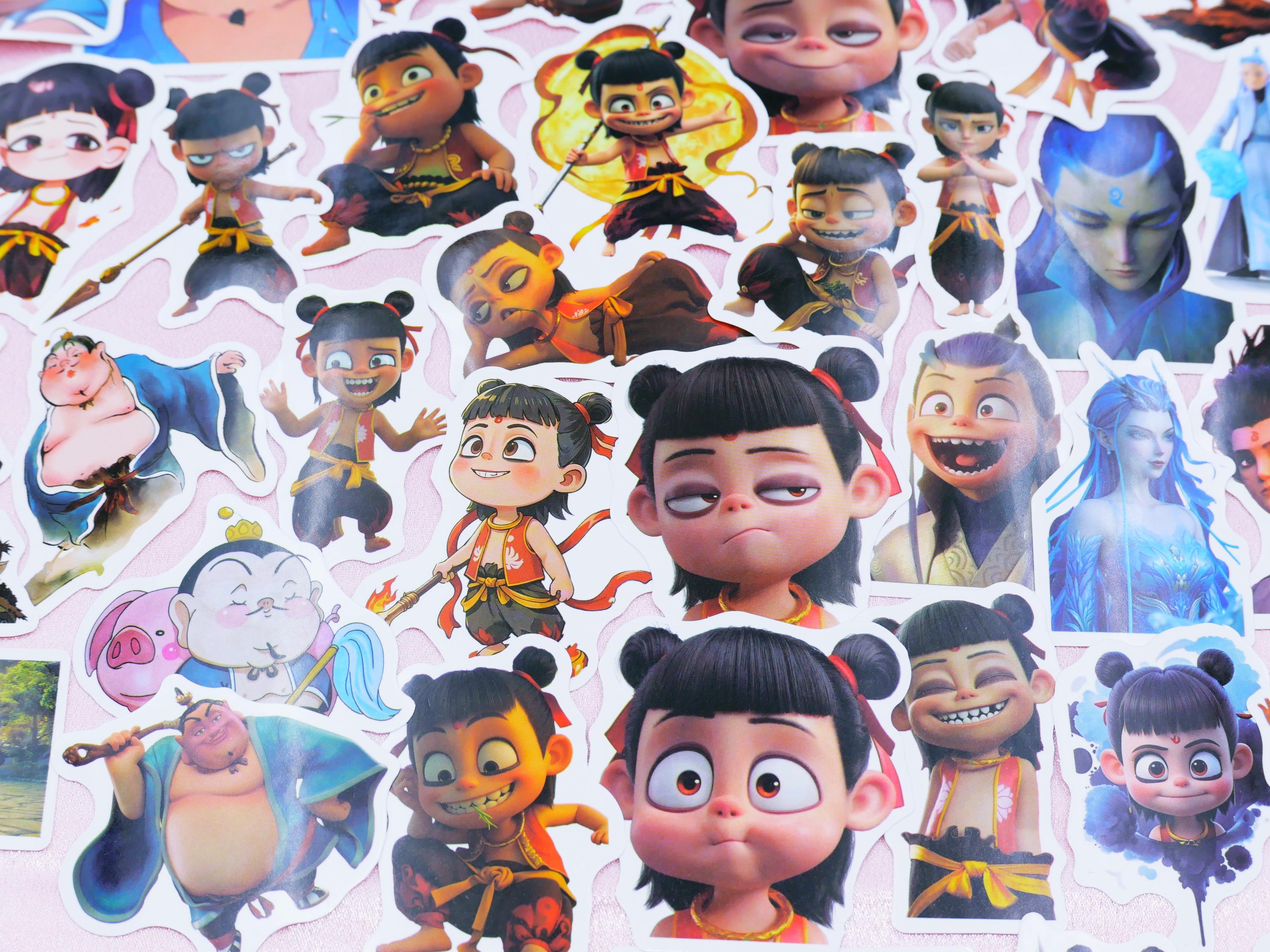 Nezha Stickers Pack, 60 Pieces a Pack / Movies Stickers Pack ...