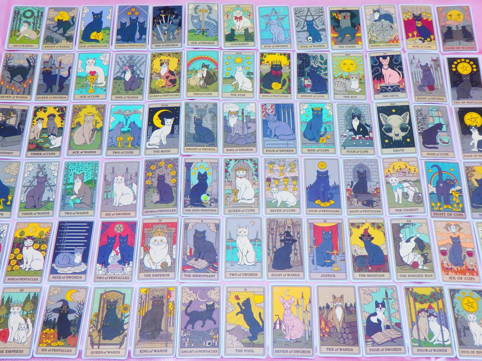 78 PCS A Pack / Cat Tarot Stickers / Decal - Etsy