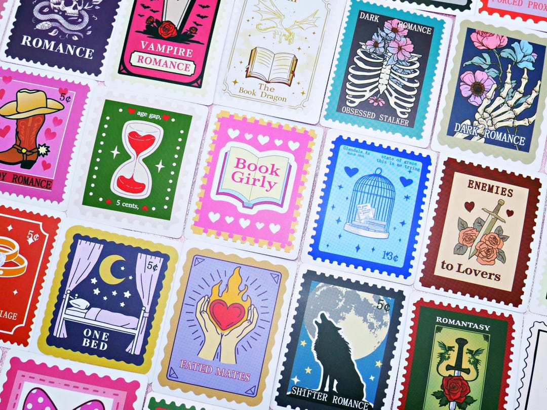 50 Pieces a Pack / Stamps Theme / Artistic Stickers / Retro / Decal - Etsy