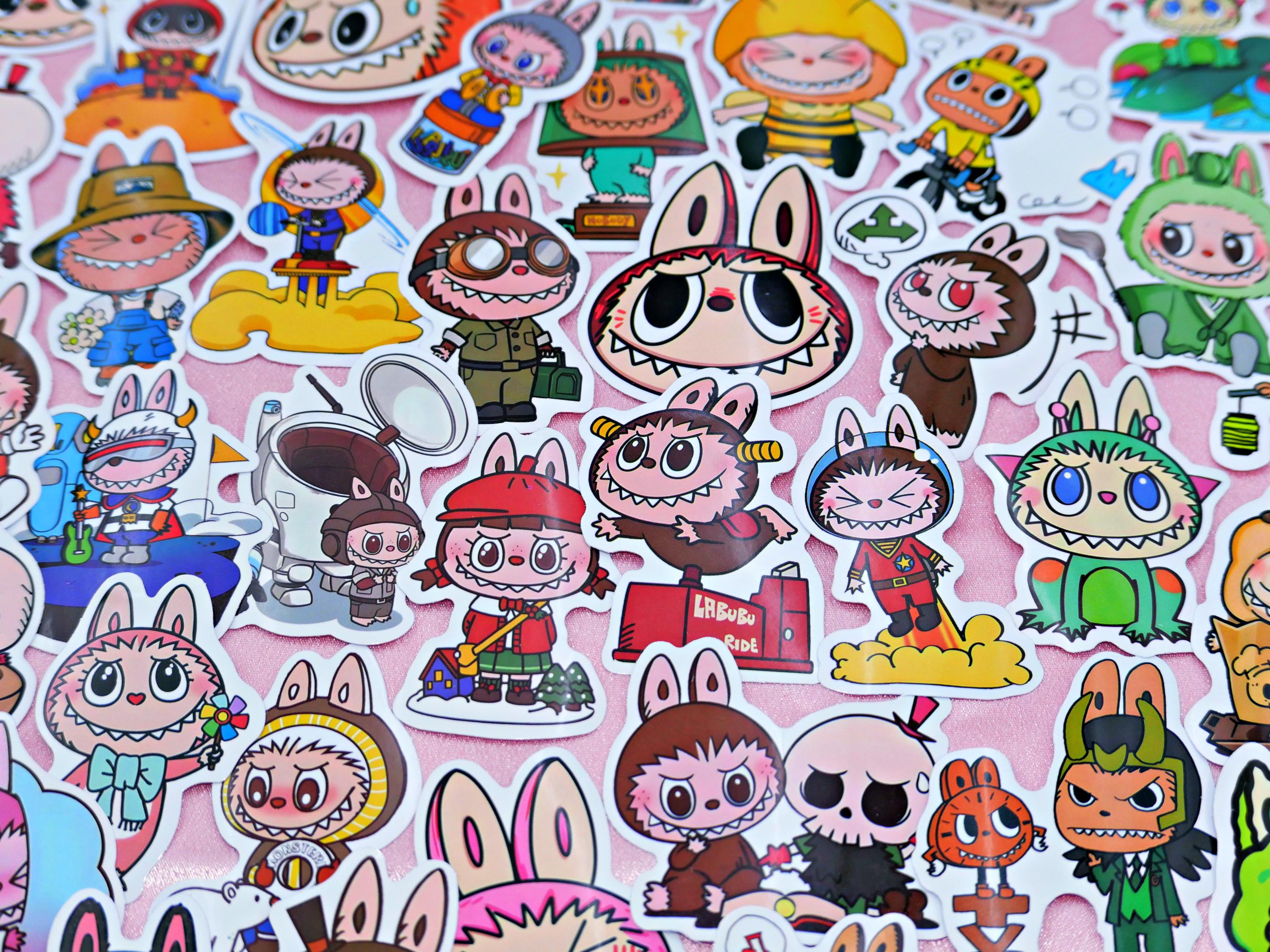 53 Pieces a Pack / Labubu Stickers / Decal / Labubu Doll Stickers Pack ...