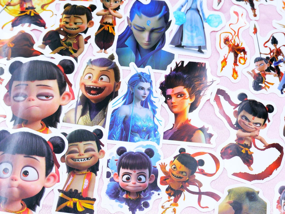 Nezha Stickers Pack, 60 Pieces a Pack / Movies Stickers Pack ...