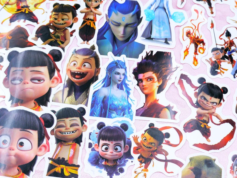 Nezha Stickers Pack, 60 Pieces a Pack / Movies Stickers Pack ...
