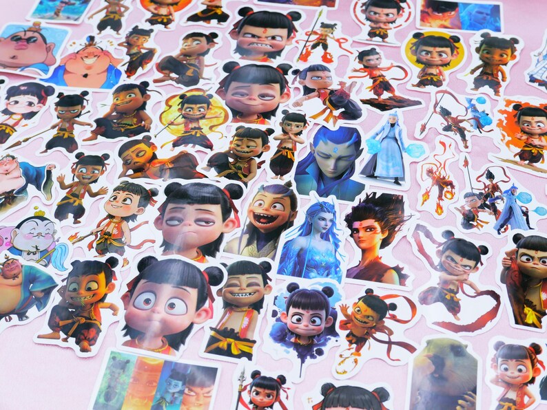Nezha Stickers Pack, 60 Pieces a Pack / Movies Stickers Pack ...