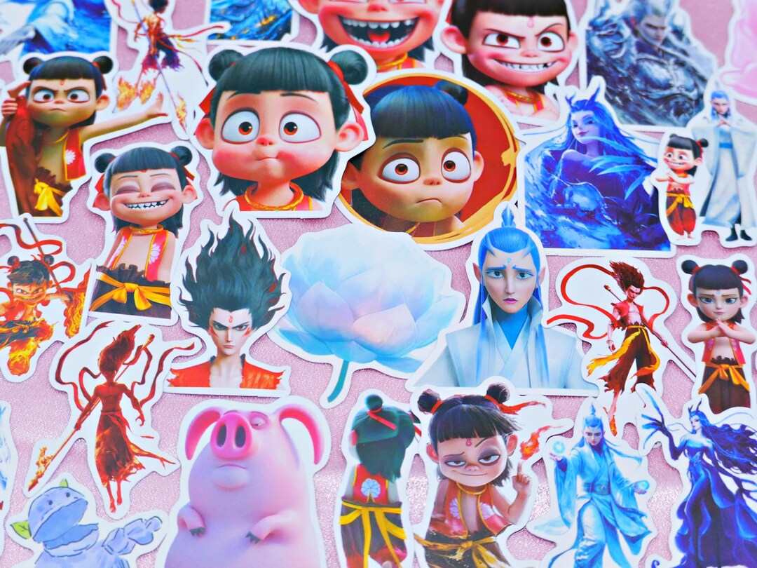 Nezha Stickers Pack, 60 Pieces a Pack / Movies Stickers Pack ...