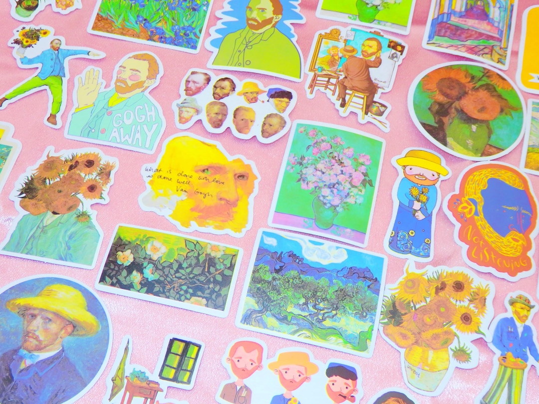 50 PCS A Pack / Vincent Van Gogh Stickers / Impressionism / Painting ...