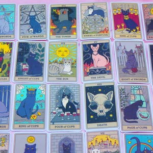 78 PCS A Pack / Cat Tarot Stickers / Decal - Etsy