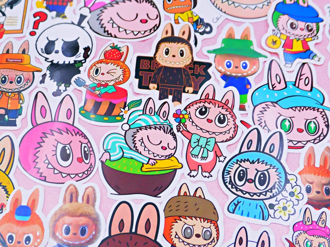 55 Pieces a Pack / Labubu Stickers / Decal / Labubu Doll Stickers Pack ...