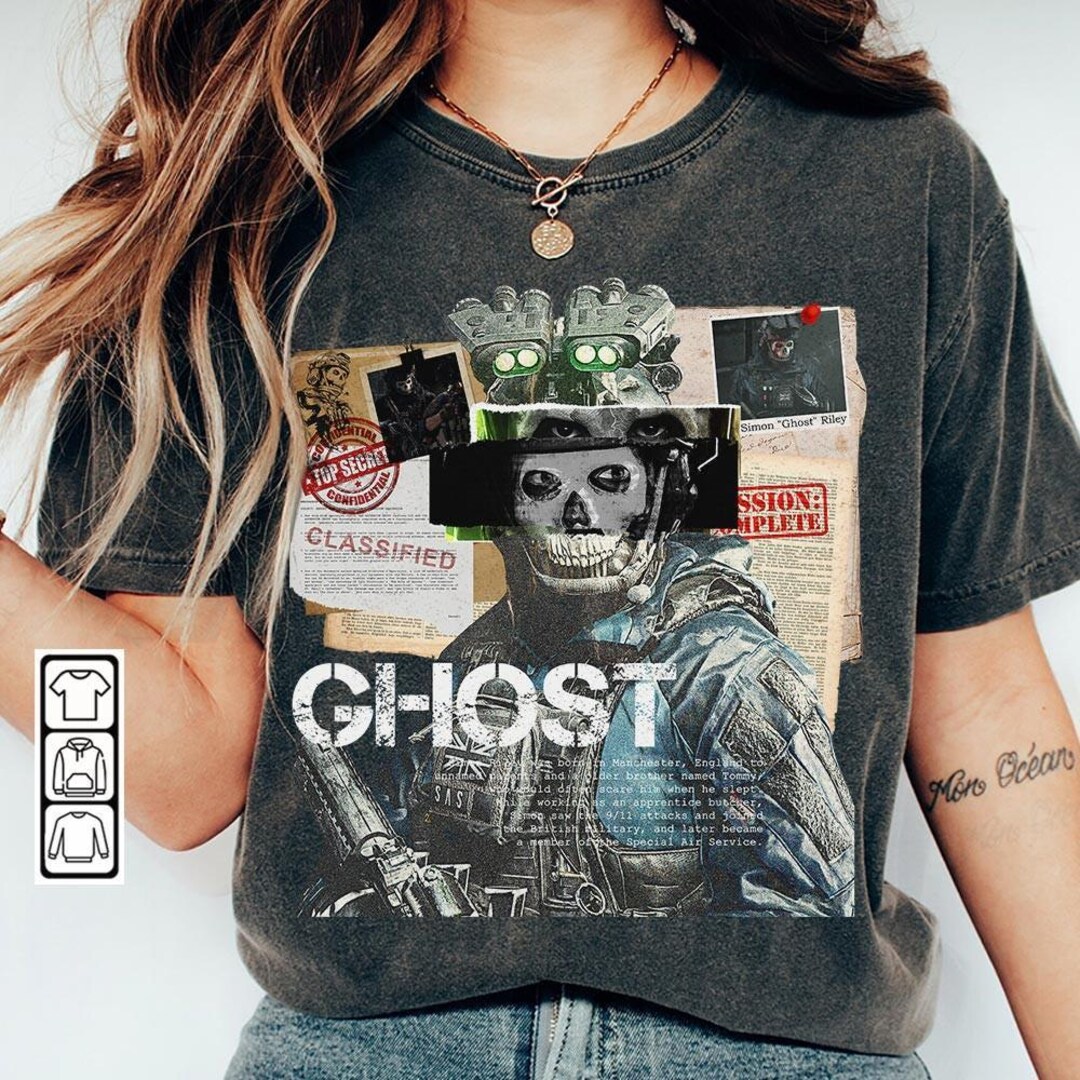 Simon Ghost Riley COD 90s Shirt, Bootleg Modern Warfare 1 2 3 Game ...