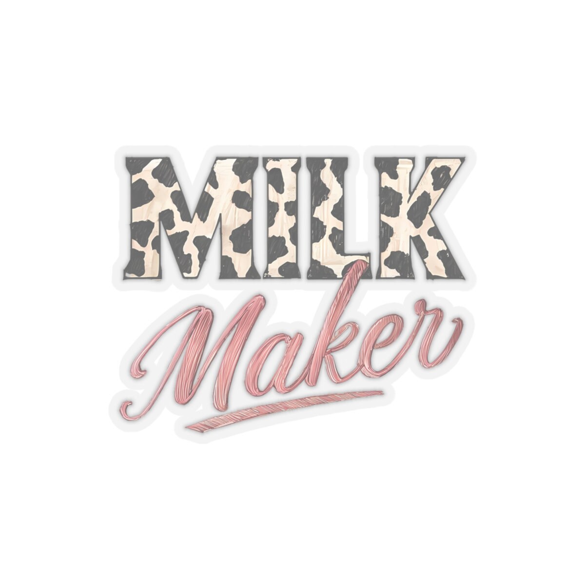 Milk Maker Cow Print Decal - Celebrate the Breastfeeding Journey - Kiss ...