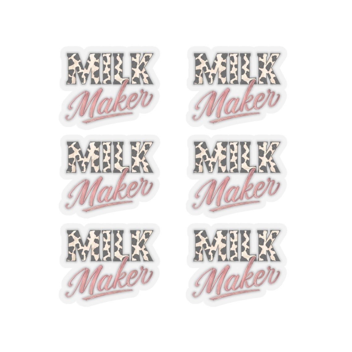 Milk Maker Cow Print Decal - Celebrate the Breastfeeding Journey - Kiss ...
