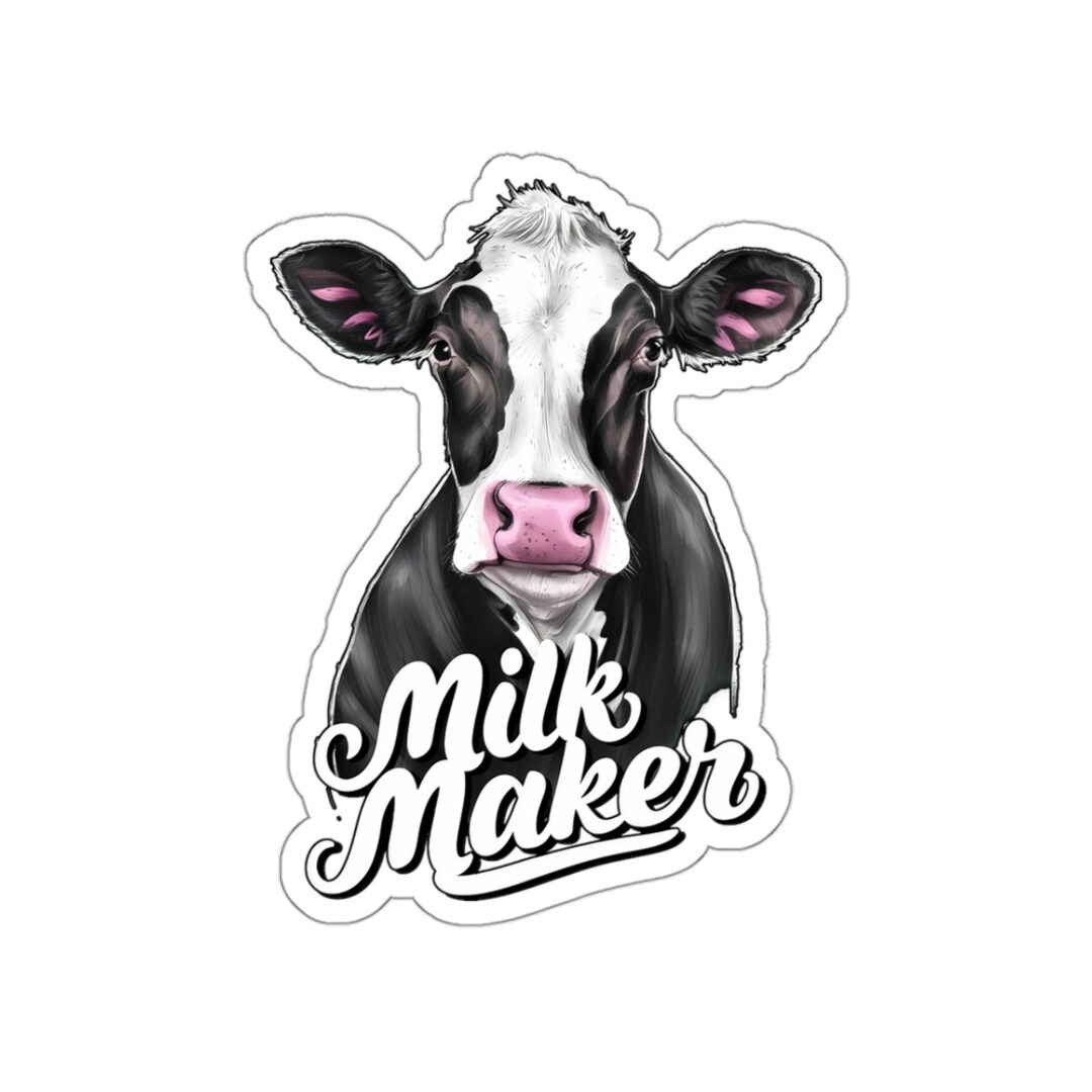 Cow-themed Sticker "milk Maker" - Whimsical & Durable for Breastfeeding ...